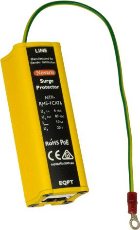 NTP-RJ45-1CAT6 / 1PoE Netværksbeskytter | fournais-bender